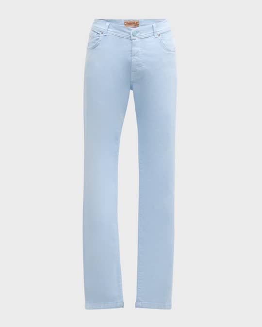 Marco Pescarolo Men's Cotton-Silk Stretch Bull Denim Pants | Neiman Marcus