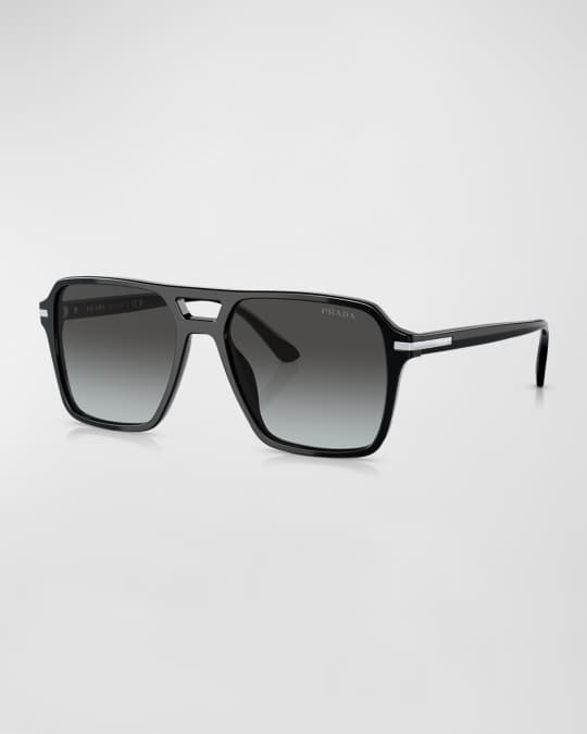 Prada Men's Gradient Aviator Sunglasses | Neiman Marcus