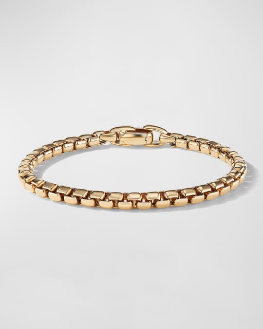 David Yurman Box Chain Bracelet in 18K Gold, 5mm | Neiman Marcus