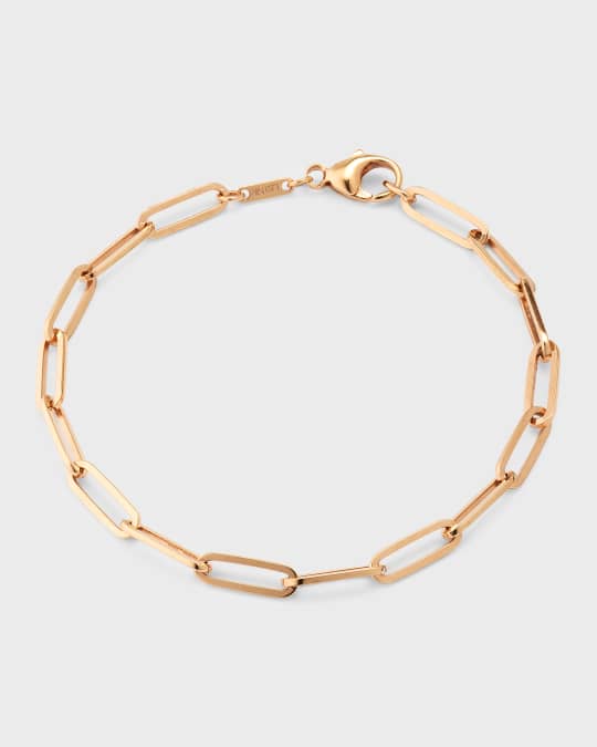 Lisa Nik Golden Dreams 18K Rose Gold Paper Clip Chain Bracelet | Neiman ...