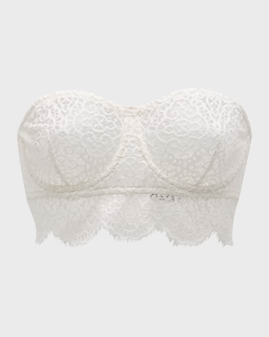 Else Monique Strapless Geometric Lace Bra | Neiman Marcus