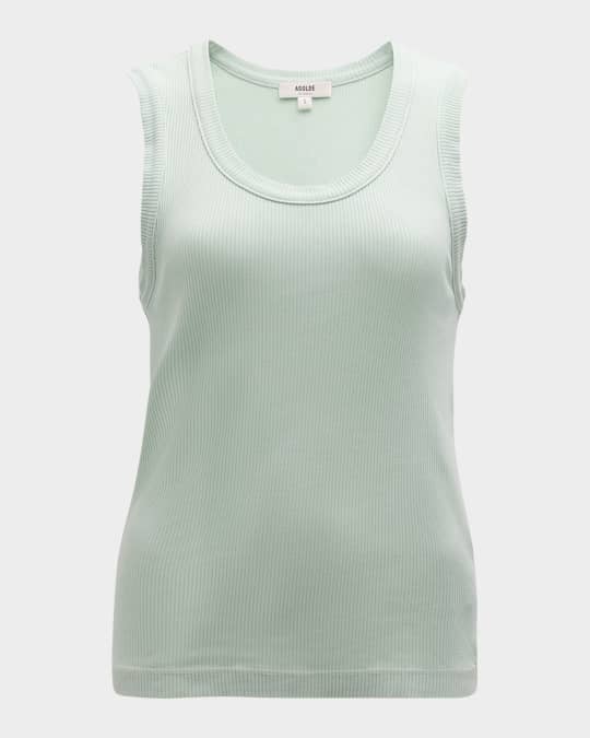 AGOLDE Poppy Scoop-Neck Tank Top | Neiman Marcus
