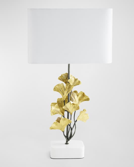Michael Aram Golden Ginkgo Table Lamp, 27" | Neiman Marcus