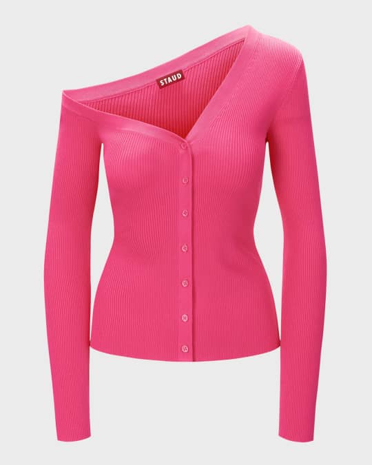 STAUD Craftsman One-Shoulder Sweater | Neiman Marcus