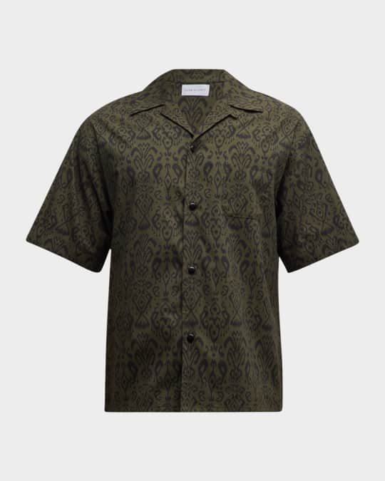 John Elliott Men's Patterned Camp Shirt | Neiman Marcus