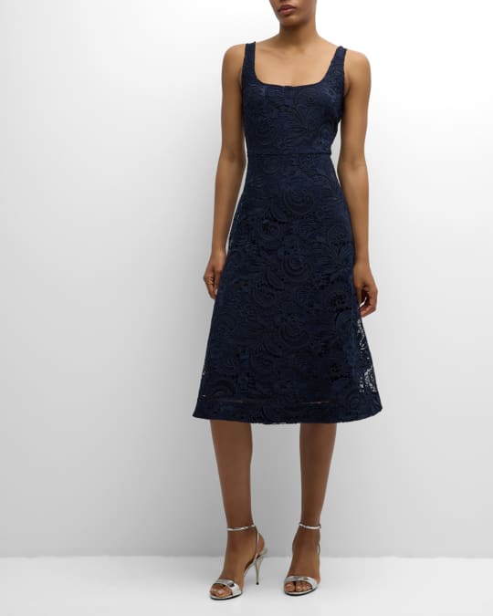 Kobi Halperin Gracie Beaded Lace-Trim Mini Shift Dress | Neiman Marcus