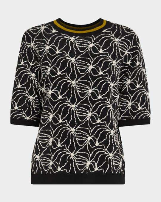 Dries Van Noten Timar Abstract Jacquard Wool Sweater | Neiman Marcus