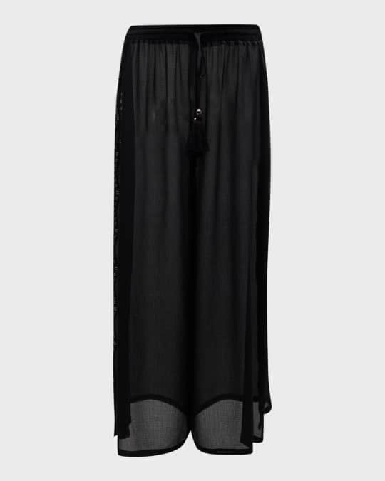 Ramy Brook Shelby Grommet-Trim Drawstring Pants | Neiman Marcus
