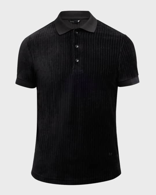 monfrere Men's Pierce Ribbed Velvet Polo Shirt | Neiman Marcus