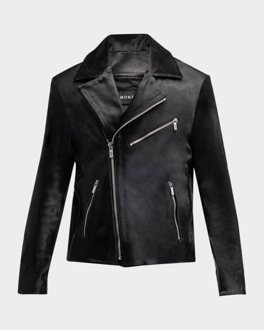 monfrere Men's Blake Calfskin Leather Moto Jacket | Neiman Marcus