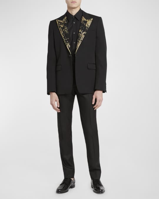 McQueen Men's Golden Fold Peak Tuxedo Jacket | Neiman Marcus