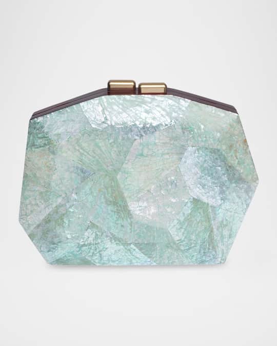 Rafe Meagan Faceted Shell Clutch Bag | Neiman Marcus