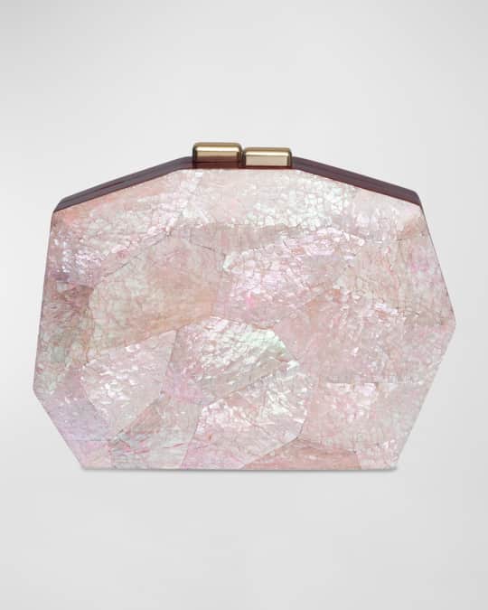 Rafe Meagan Faceted Shell Clutch Bag | Neiman Marcus