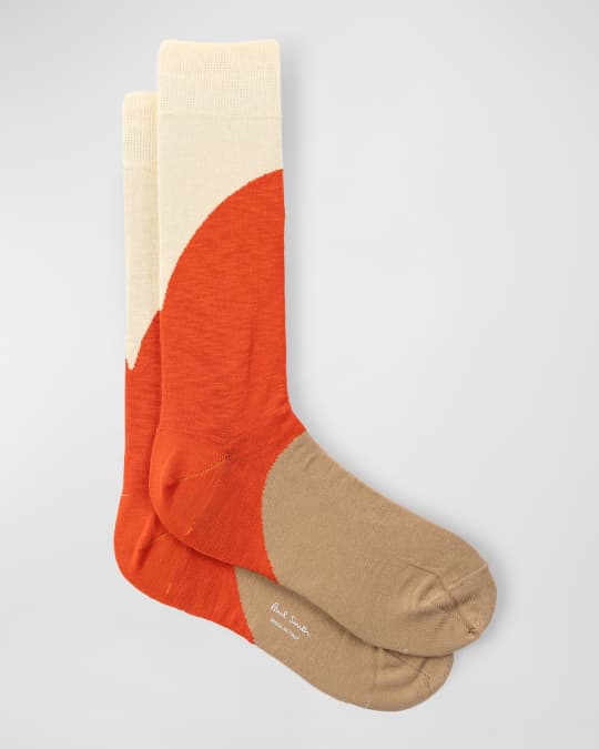 Paul Smith Men's Flo Rainbow Crew Socks | Neiman Marcus