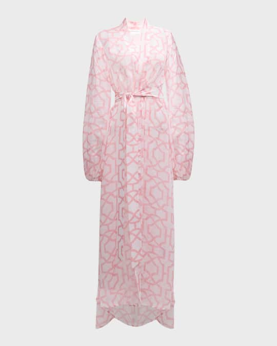 Alexandra Miro Greta Two-Tone Tile Gown | Neiman Marcus
