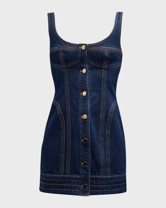 Acler Valleybrook Denim Mini Dress | Neiman Marcus