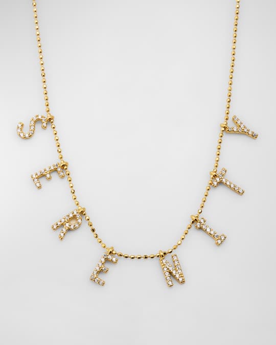 Tai 14K Gold-Plated Sterling Silver 8-Letter Personalized Necklace ...