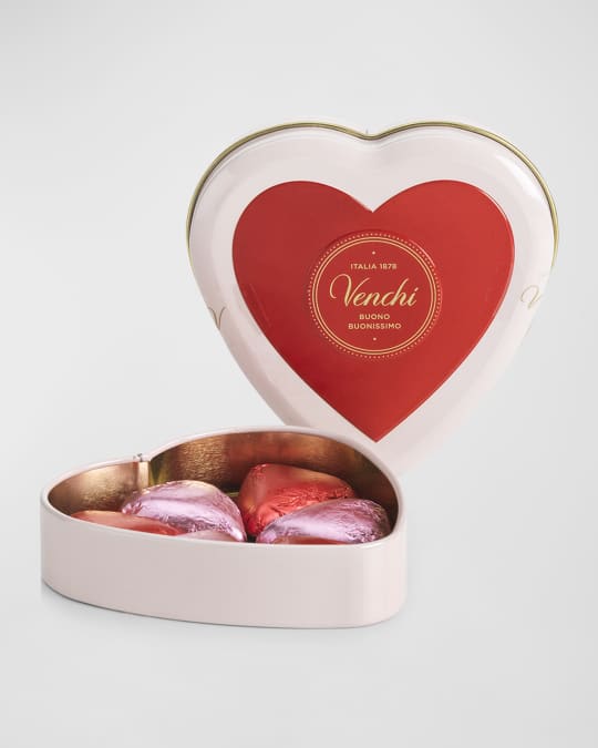 Venchi Valentine Heart Tin Box, 6 Count | Neiman Marcus