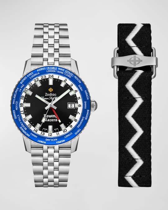 ZODIAC x Rowing Blazers Men's Super Sea Wolf World Time GMT Automatic ...