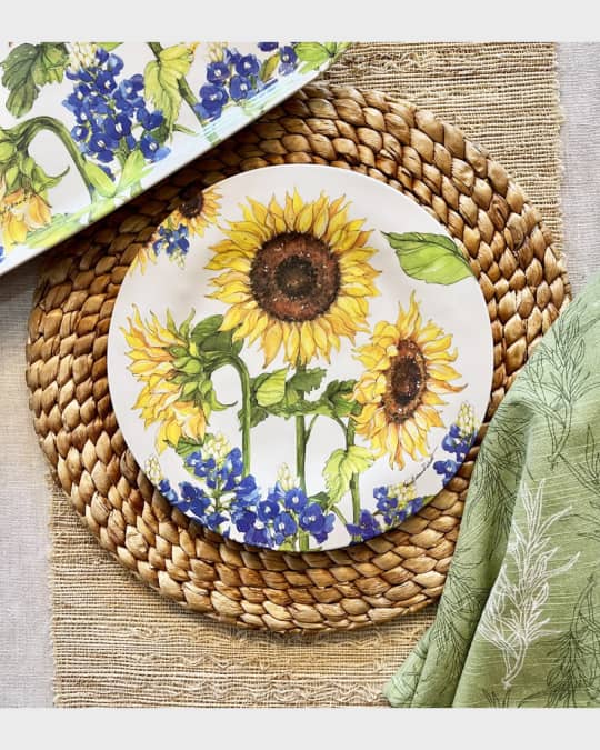 Bamboo Table Sunflower Dinner Plates, Set of 4 | Neiman Marcus