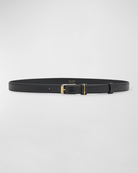 THE ROW Metallic Loop Small Leather Belt | Neiman Marcus