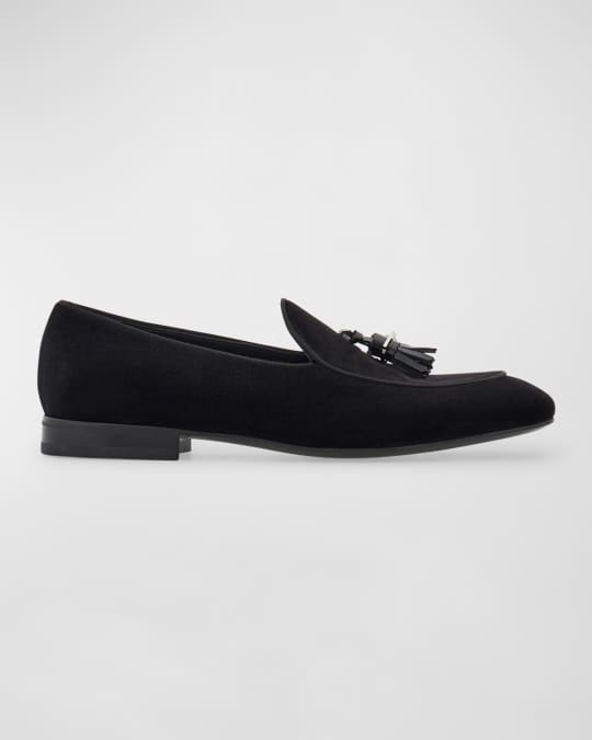 Ferragamo Men's Donovan Leather Gancini-Tassel Loafers | Neiman Marcus