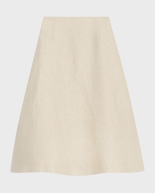 Theory Linen Tweed Full Midi Circle Skirt | Neiman Marcus