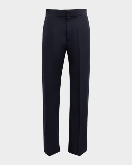 Givenchy Men's Wool Pants with Satin Side Stripes | Neiman Marcus