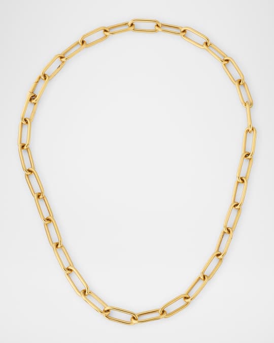 Lisa Nik Golden Dreams 18K Yellow Gold Paper Clip Necklace, 18 ...