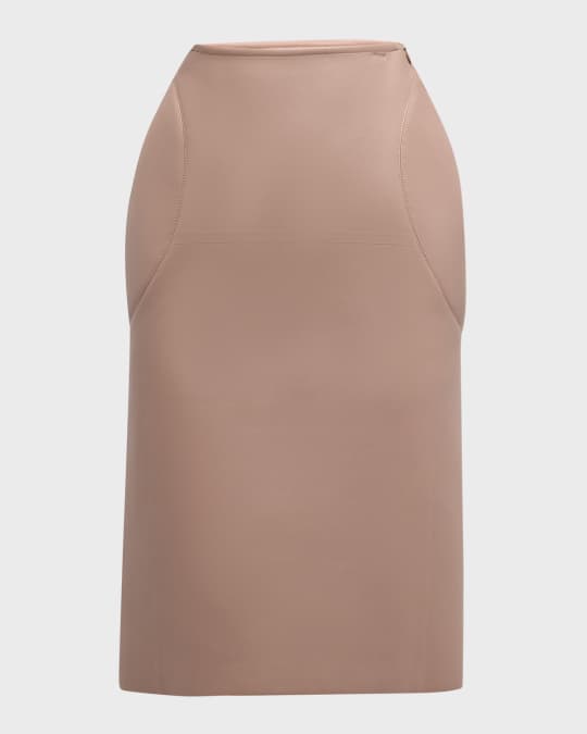 ALAIA Contour Stitched Leather Pencil Skirt | Neiman Marcus