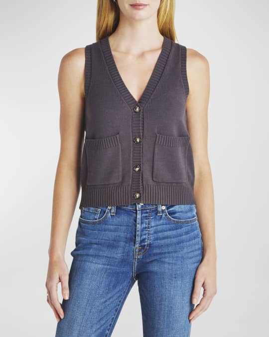Splendid Rosie Pocketed Sweater Vest | Neiman Marcus
