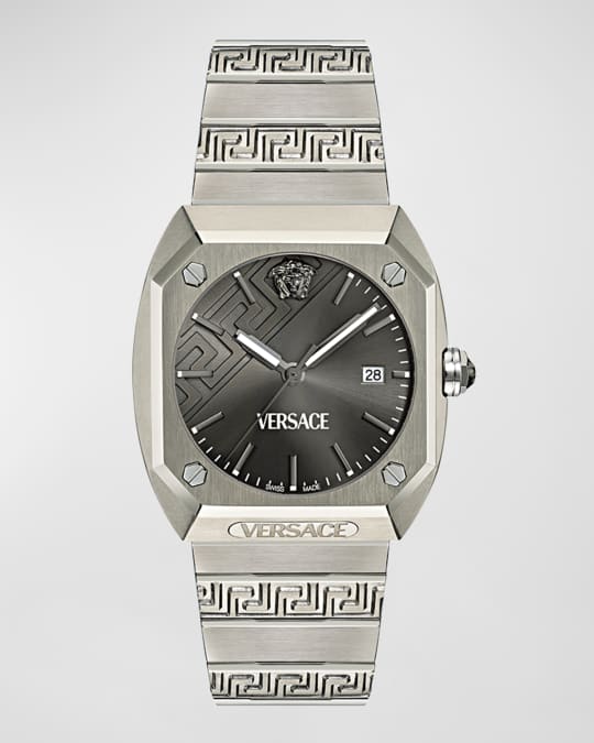 Versace Men's Antares Titanium Bracelet Watch, 44x41.5mm | Neiman Marcus