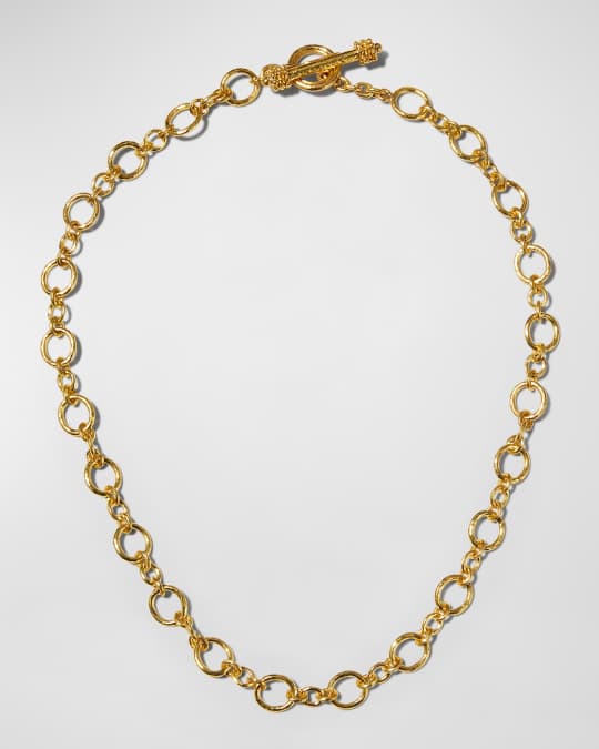 Elizabeth Locke Riviera Gold 19K Link Necklace, 17"L | Neiman Marcus
