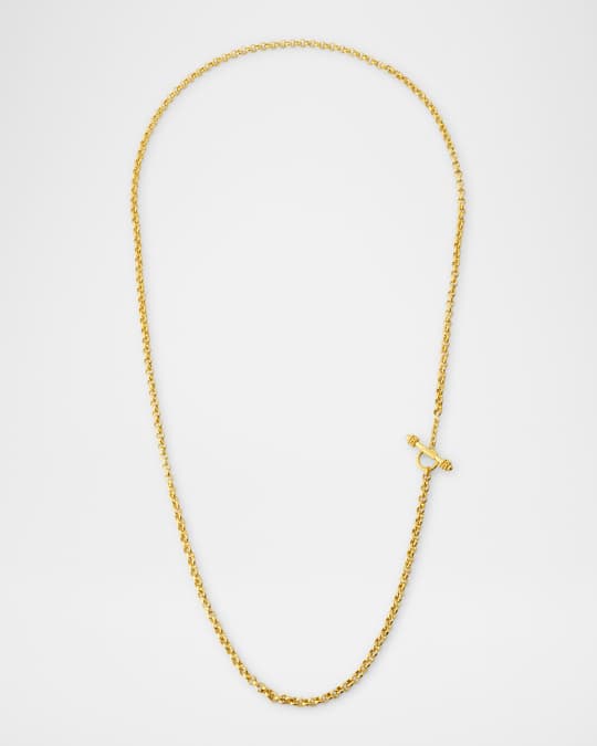 Elizabeth Locke 19K Tiny Venezia Link Necklace with Toggle, 31 ...