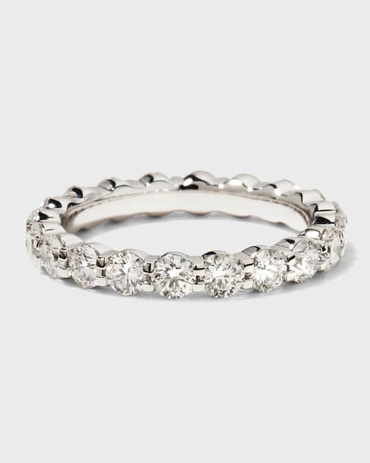 Memoire Platinum Round Diamond Eternity Ring, Size 6.5, 2.08tcw ...