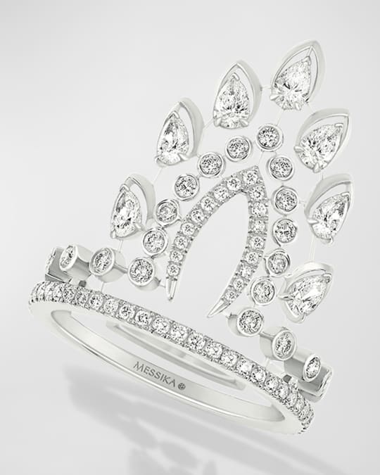 Messika Desert Bloom 18K White Gold Diamond Ring | Neiman Marcus