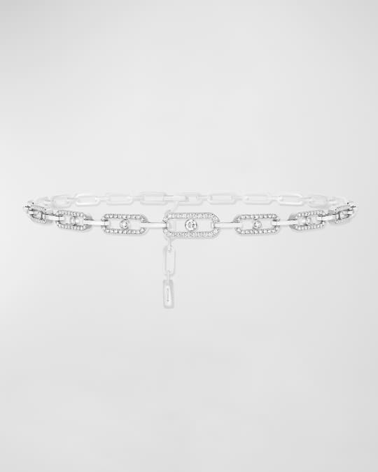 Messika Move Uno 18K White Gold Diamond Pave Choker | Neiman Marcus