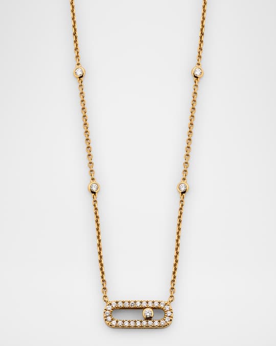 Messika MOVE UNO PAVE DIAMOND NECKLACE | Neiman Marcus