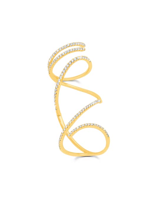 Graziela Gems 18K Yellow Gold Mega Swirl Diamond Ring, Size 7 | Neiman ...