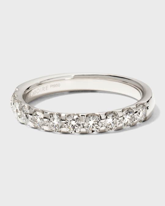 Memoire Platinum 11 Round Diamond Ring, Size 6.5, 0.72-0.81tcw | Neiman ...