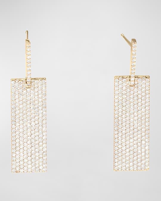 LANA 14K Yellow Gold Flawless Diamond Bar Tag Earrings | Neiman Marcus