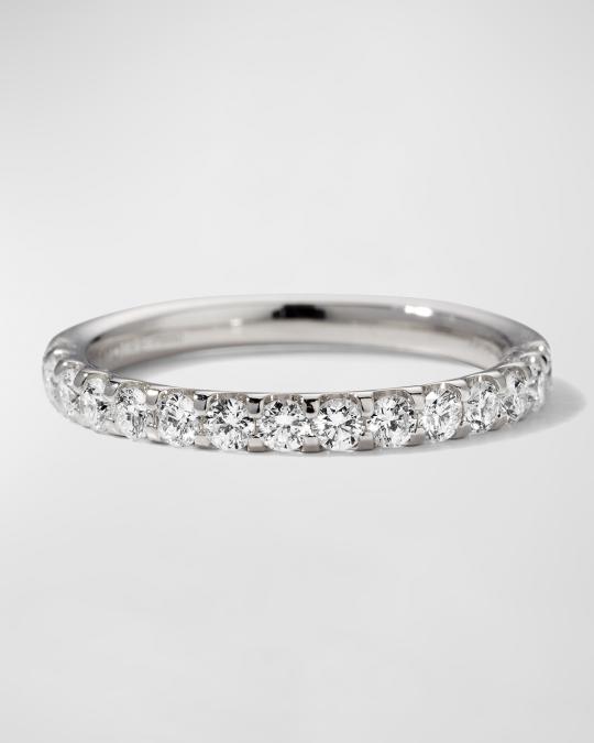 Memoire Platinum Half-Round Diamond Band, Size 6.5, 0.47-0.54tcw ...