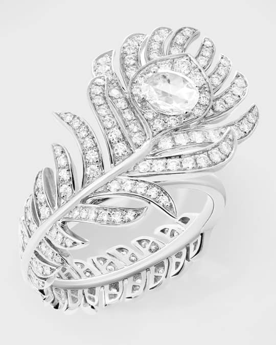 Boucheron White Gold Serpent Boheme Extra-Small and Small Diamond Ring ...