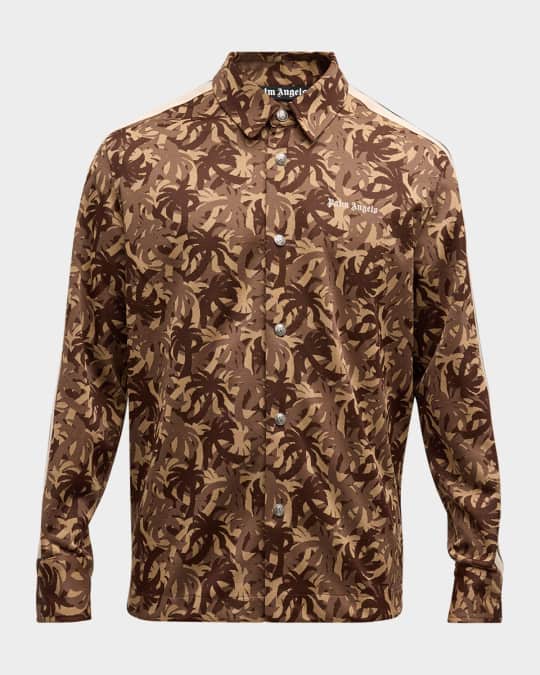 Palm Angels Men's Palms Camo Track Shirt | Neiman Marcus