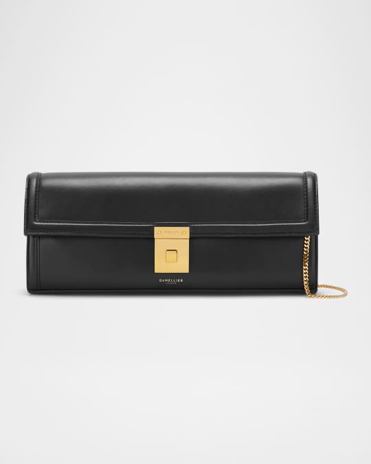 DeMellier The Paris Flap Leather Clutch Bag | Neiman Marcus