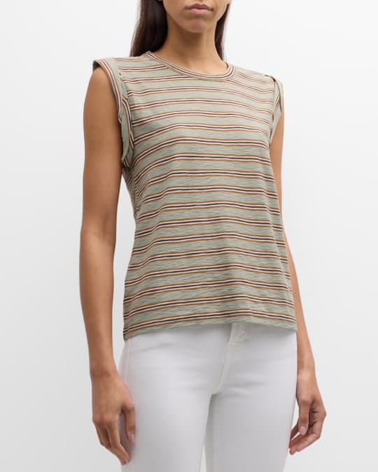 Veronica Beard Dree Striped Muscle Tee | Neiman Marcus