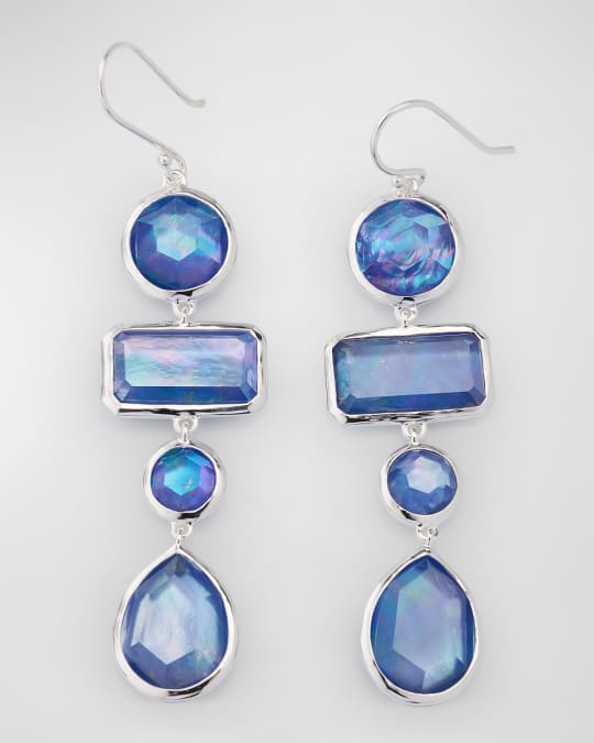Ippolita Rock Candy Large Mixed-Cut 4-Tier Earrings in Rock Crystal ...