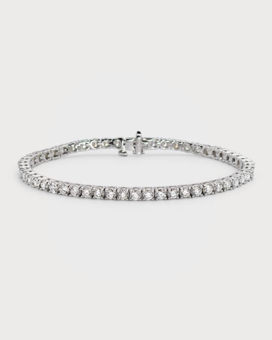 Neiman Marcus Diamonds 18K White Gold 4-Prong Round Diamond Tennis ...