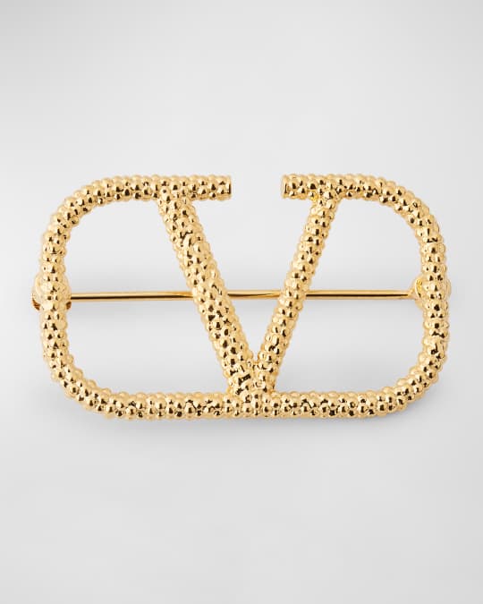 Valentino Garavani V Logo Brooch | Neiman Marcus