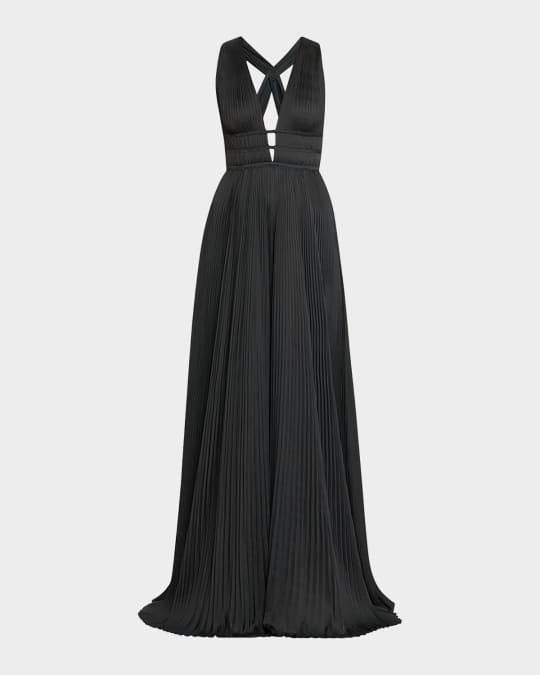 Ulla Johnson Veda Plisse Georgette Gown | Neiman Marcus